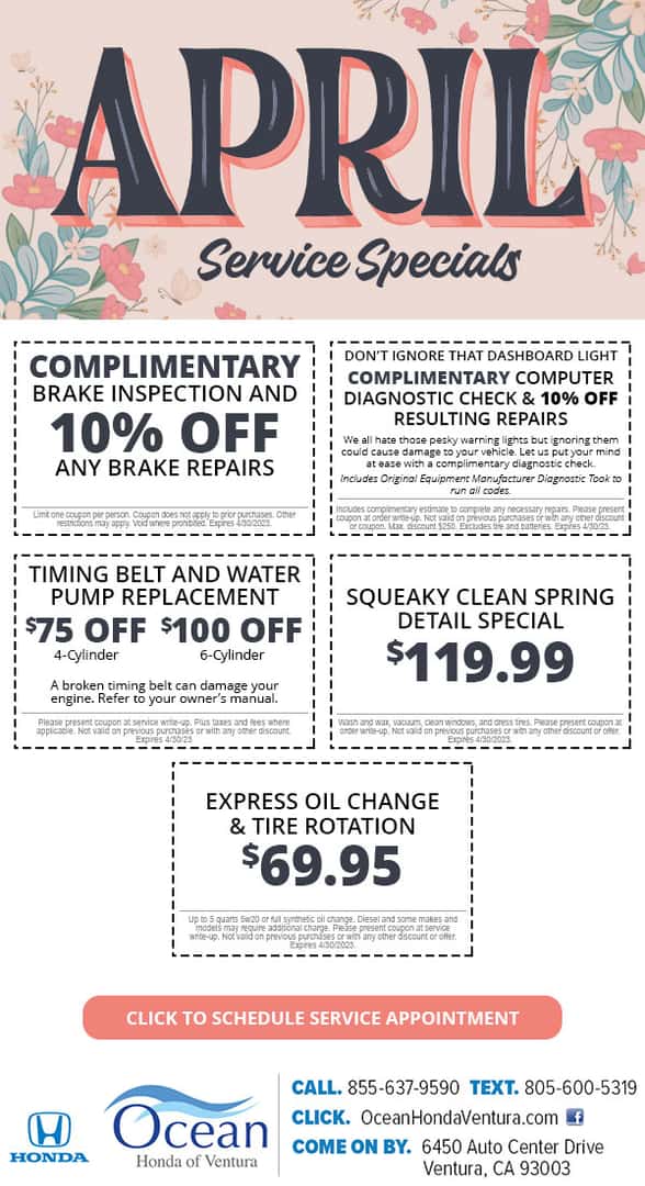Auto Service Specials | Ocean Honda of Ventura near Oxnard