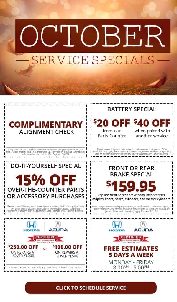 Auto Service Specials | Ocean Honda of Ventura near Oxnard