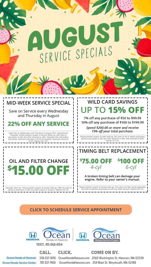 Auto Service Specials | Ocean Honda of Hanover near Boston