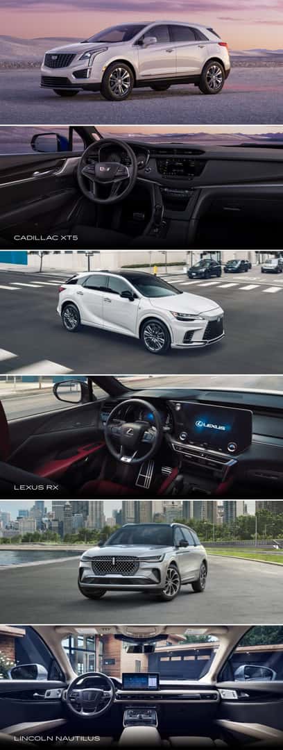 Cadillac XT5 Vs. Lexus RX Vs. Lincoln Nautilus