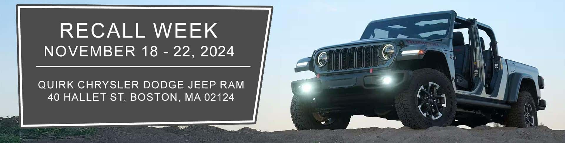 Quirk Chrysler Dodge Jeep RAM Recall Week Appointment Scheduler | Quirk ...